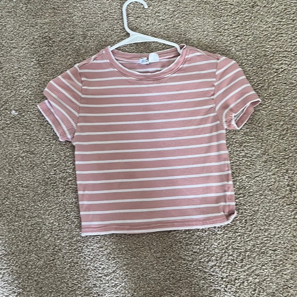 H&M | Tops | Pink Hm Cropped Top | Poshmark